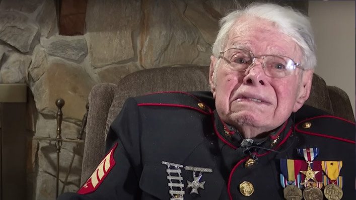 100-Year-Old World War II Veteran Cries for America